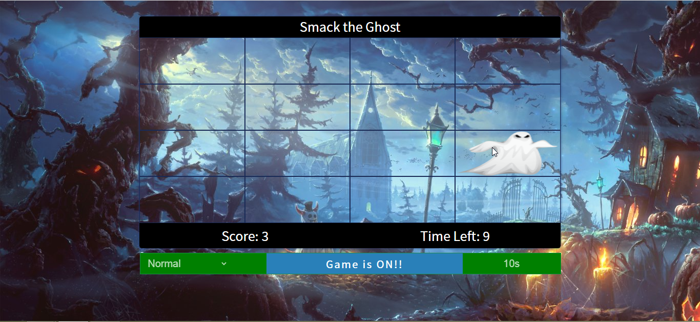 Smack the Ghost Game in JavaScript Free Source Code | SourceCodester